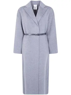 SEMICOUTURE Coat Long Belted "y6wv08 Y471 Dark Grey