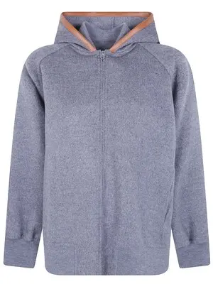 SEMICOUTURE Jacket Hooded "double Wool Hooded Bomber - Gray