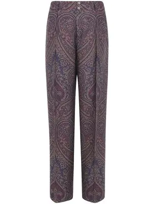 Etro Pants Paisley Print "wrea008899tjb1b - Red