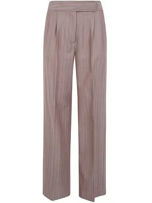 Etro Pants High Waist Wide Leg Trousers - Brown