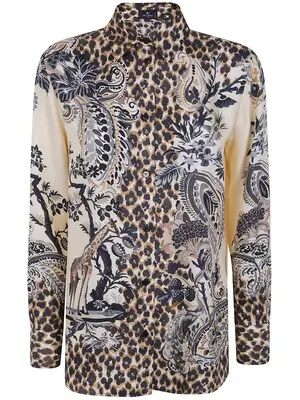 Etro Shirt Silk "fancy - Beige