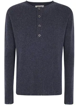 UMA WANG Shirt Long Sleeve "henley - Gray