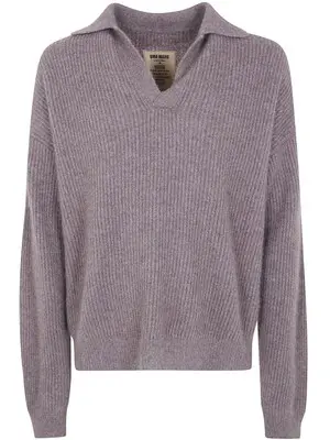 UMA WANG Long Sleeve Racoon Wool Sweater