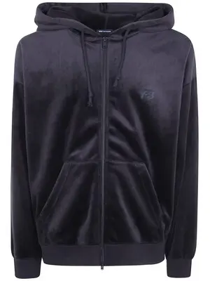 Y-3 YOHJI YAMAMOTO ADIDAS Velvet Zip Hoodie - Black