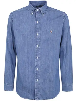 Polo Ralph Lauren Shirt Long Sleeve "sport - Blue