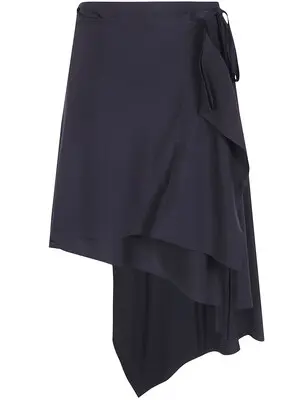 ANN DEMEULEMEESTER Skirt Asymmetrical Wrap "birit - Black