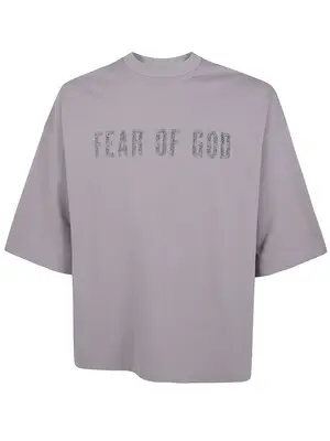 Fear Of God T-shirt Cotton "merch Tee - Gray