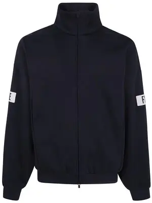Fear Of God Jacket Zip-up "track Jacket - Black