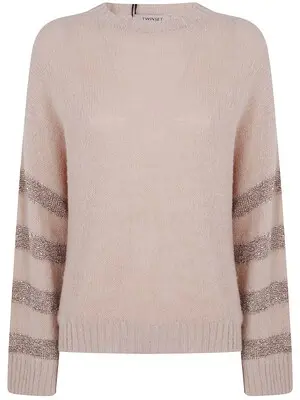 TWINSET Sweater Round Neck "sandy Brown Hemp Gold - Beige