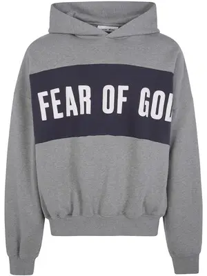 Fear Of God Sweatshirt Panelled "cropped Relaxed Hoodie - Beige