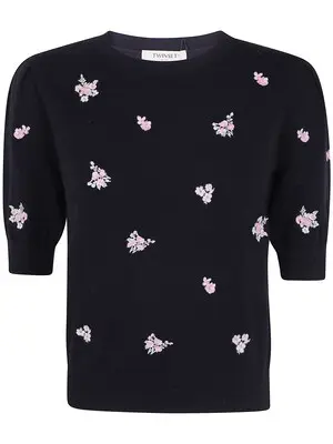 TWINSET Sweater Short Sleeves Round Neck "262tp3460 00006 "