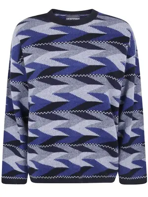 Emporio Armani Sweater Wool Cashmere "fancy - Blue