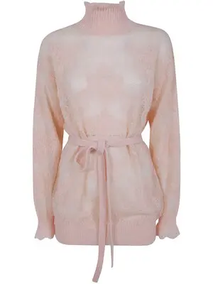TWINSET Sweater Belted "laced - Pink