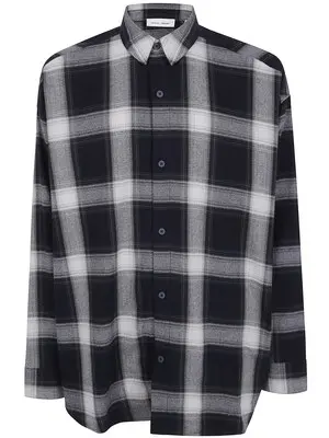 Fear Of God Shirt Plaid "button Up Shirt - Gray