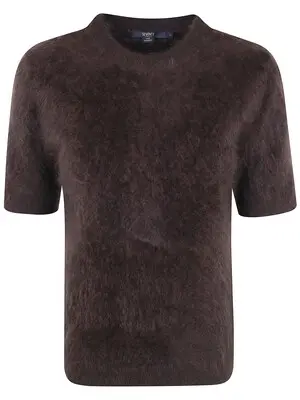 Seventy Sweater Short Sleeves "cashmere Short Sleeves Round Neck - Brown