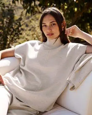 Splendid Winslow Mock Neck Pullover - Lead