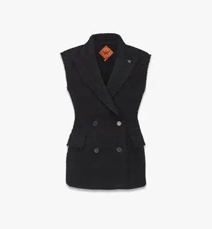 Mcm Double-breasted Tweed Gilet