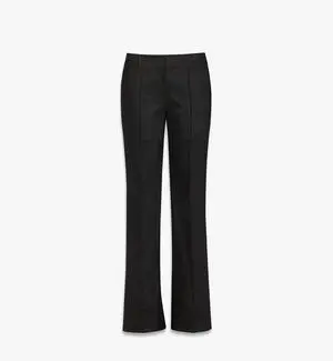 Mcm Flared Pants In Lurex Wool - Black