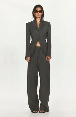 Mango Straight Leg Suit Pants