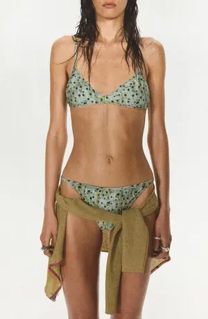 Mango Printed Triangle Bikini Top