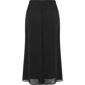 City Chic Skyla Elastic Waist Wide Leg Pants - Black