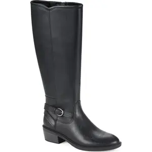 BARETRAPS Natara Faux Leather Riding Boots - Black