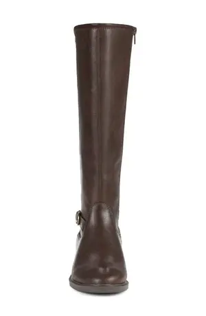 BARETRAPS Natara Faux Leather Riding Boots - Dark Brown