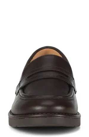 BARETRAPS Calli Croc Embossed Faux Leather Loafer - Dark Brown