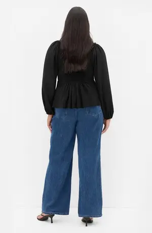 City Chic Shayla Ruffle Long Sleeve Top