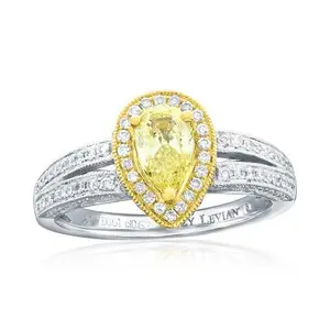 SOUZANA BY SUZY LEVIAN 18k White & Gold 0.61ct Gia-certified Diamond & 0.67cttw Diamond Ring - Yellow