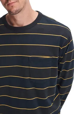 Rag & Bone Boxy Striped Long Sleeve T-shirt - Saltwater