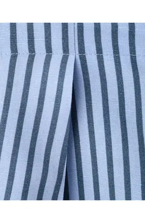 Mango Striped Wide Leg Pleated Trousers