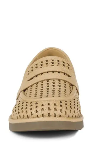 BARETRAPS Calli Woven Faux Leather Loafer - Camel