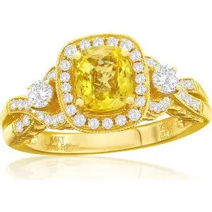 SOUZANA BY SUZY LEVIAN 14k Gold 1.29ct Sapphire And 0.73cttw Diamond Ring - Yellow