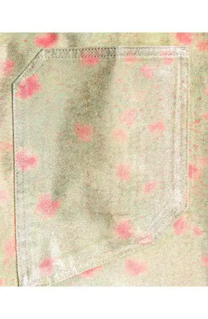 Mango Print Foil Straight Leg Jeans