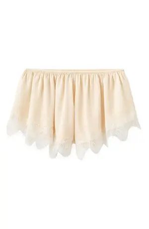 Mango Satin Lace Shorts