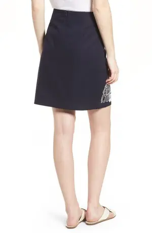 Boden Tilda Embroidered Cotton Skirt