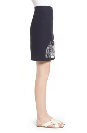 Boden Tilda Embroidered Cotton Skirt