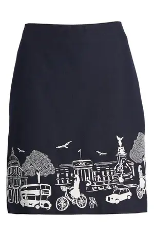 Boden Tilda Embroidered Cotton Skirt