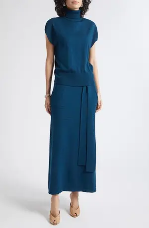 Ramy Brook Natalie Wool Turtleneck Sweater - Dark Teal