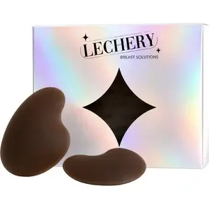 LECHERY® Allstick Push Up Adhesive Reusable Silicone Breast Nipple Covers Espresso