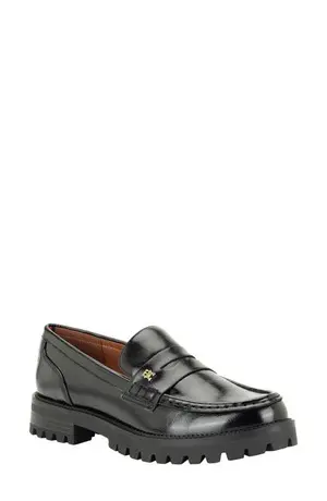 Tommy Hilfiger Yesen Faux Leather Loafer - Black