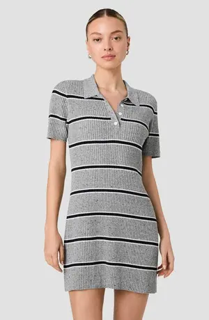 French Connection Mason Varsity Stripe Knit Minidress