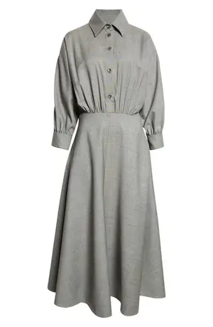 Altuzarra Eleanor Wool Stretch Twill Midi Shirtdress