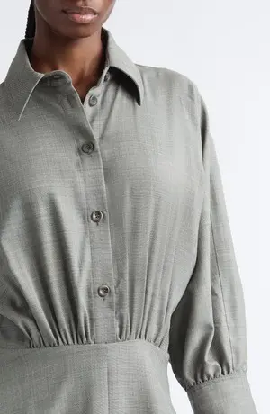 Altuzarra Eleanor Wool Stretch Twill Midi Shirtdress