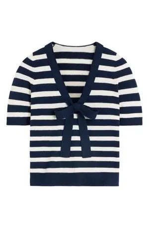 Boden Felicity Bow Cotton & Cashmere Sweater