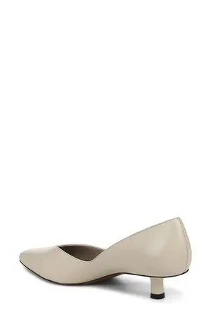 Vince Hallie Pointed Toe Leather Pump - Moonlight