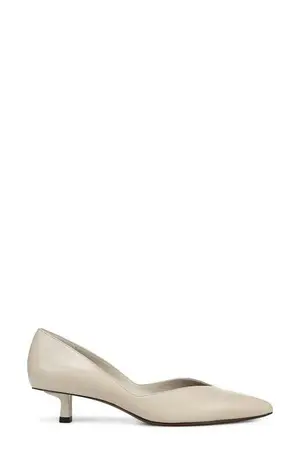 Vince Hallie Pointed Toe Leather Pump - Moonlight