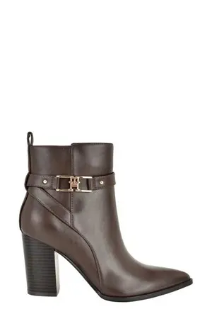 Tommy Hilfiger Midna Faux Leather Bootie - Mid Brown