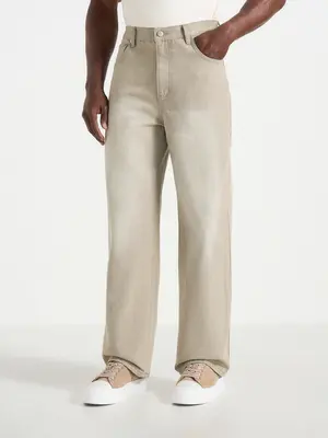 Manière De Voir Dn002 Relaxed Fit Denim Jeans - Beige